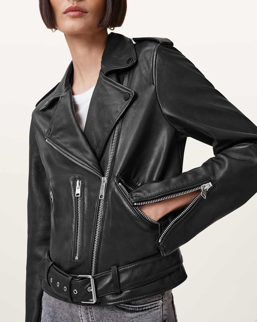 Balfern Leather Biker Jacket Black | ALLSAINTS